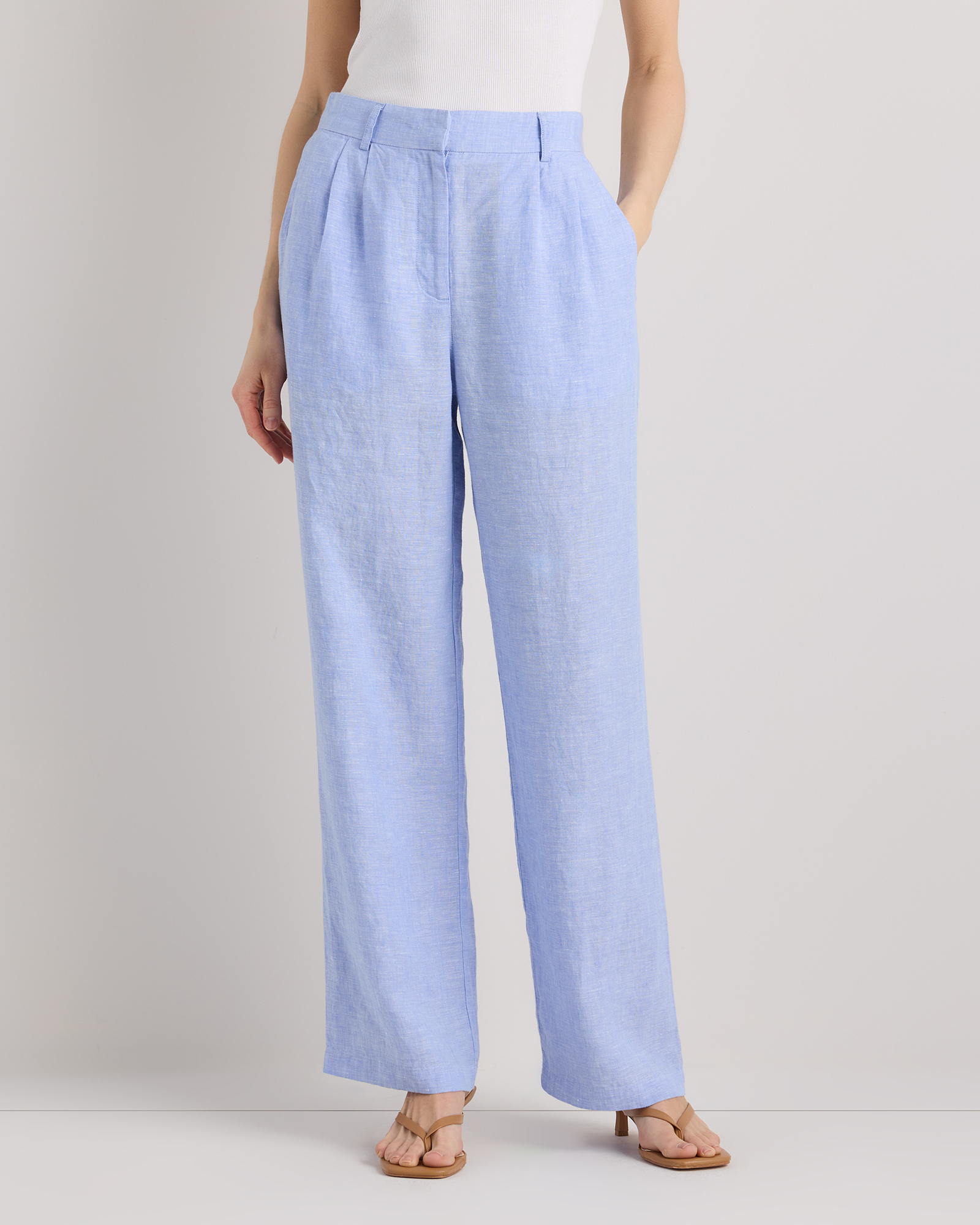 QUINCE 100% European Linen Pleated Trousers